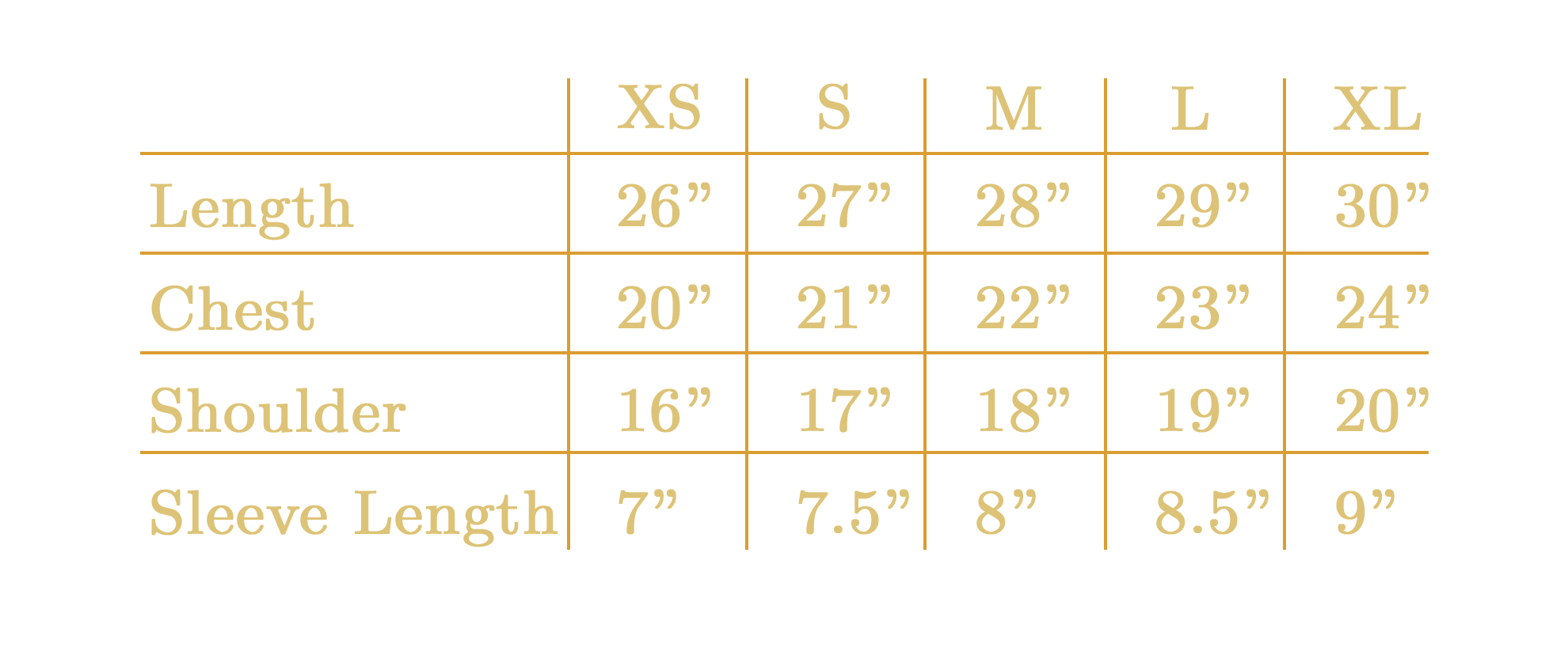 Size Guides – Vouage